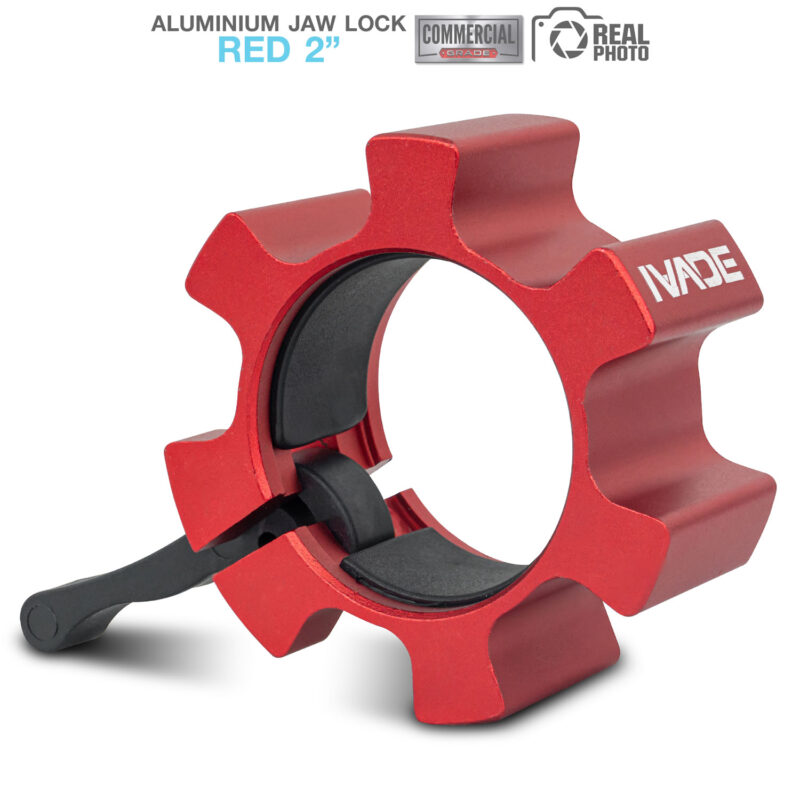 คลิปล็อคคานบาร์เบล 2 นิ้ว ALUMINIUM JAW LOCK สีแดง x2 ชิ้น (MD4046-RED ...